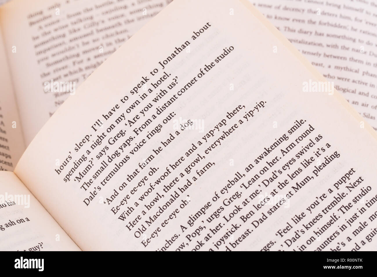 Opened books close up picture Stock Photo - Alamy