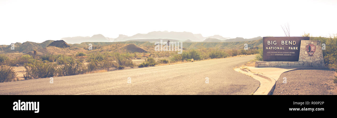 Big bend entrance panorama hi-res stock photography and images - Alamy