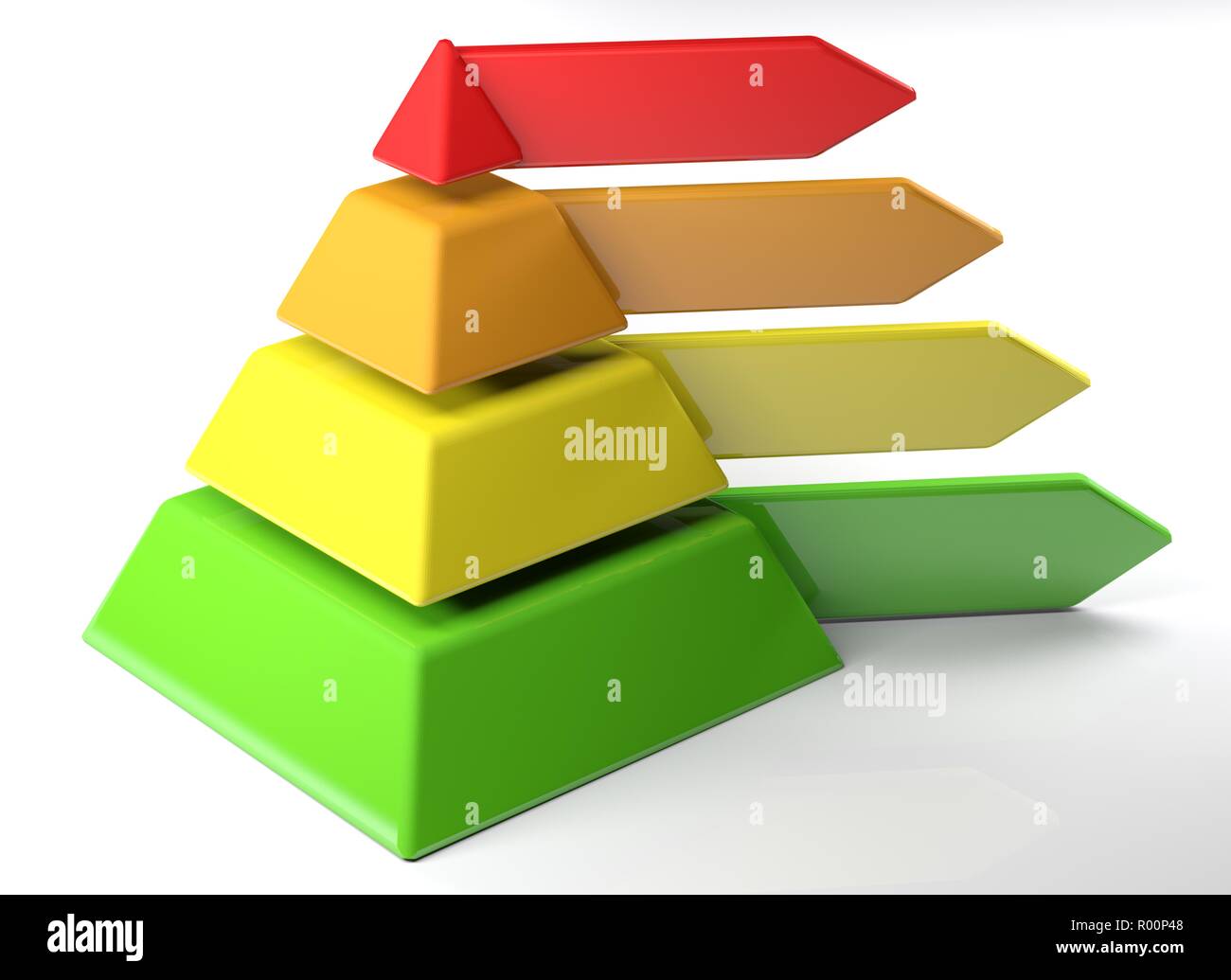 Pyramid of options - 3D rendering Stock Photo - Alamy