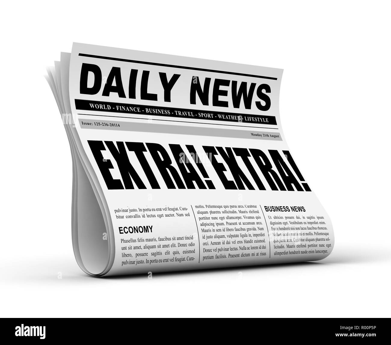 Newspaper front page mockup hi-res stock photography and images - Alamy