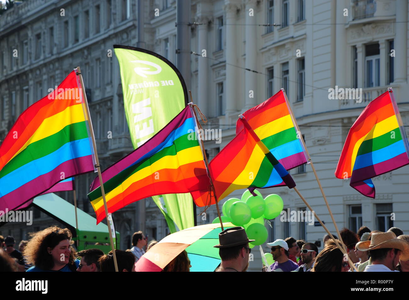Wien, Regenbogenparade 2009 - Vienna, Rainbow Parade 2009 Stock Photo ...