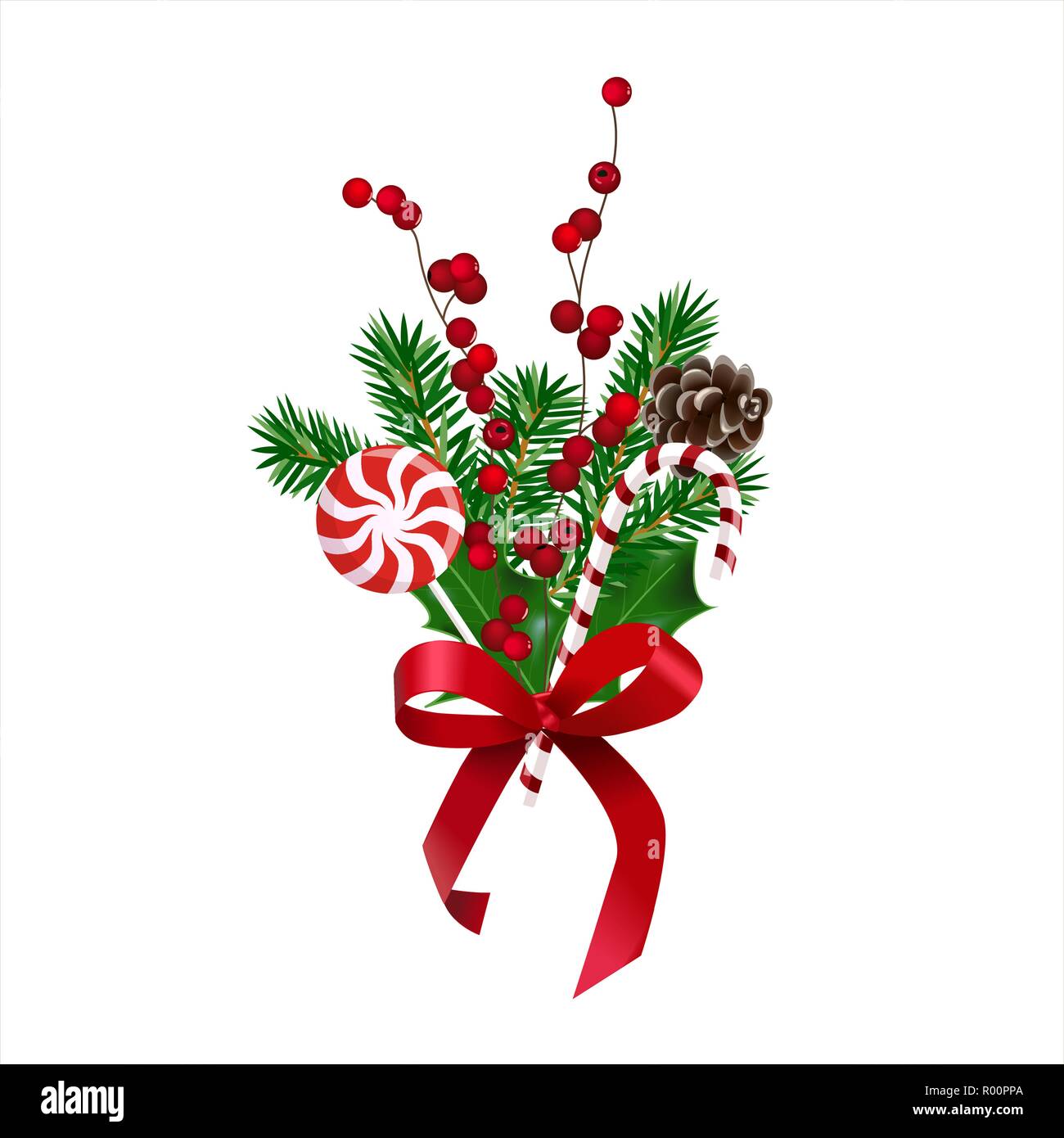 Red winterberry branches Stock Vector Images - Alamy