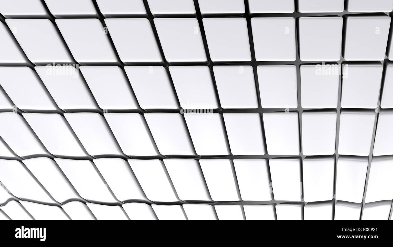 Abstract tiled perspective surface - 3D rendering Stock Photo - Alamy