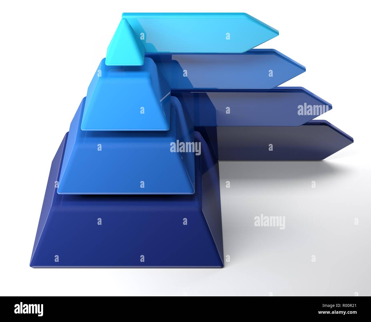 Pyramid of options - 3D rendering Stock Photo - Alamy