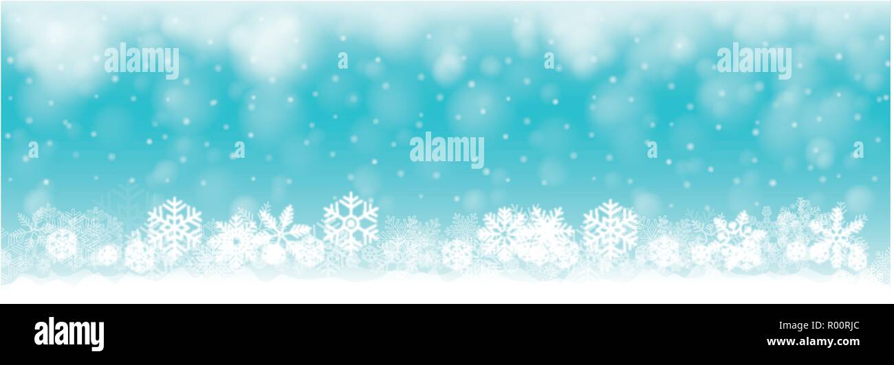 christmas background illustration, christmas banner with snow and ...