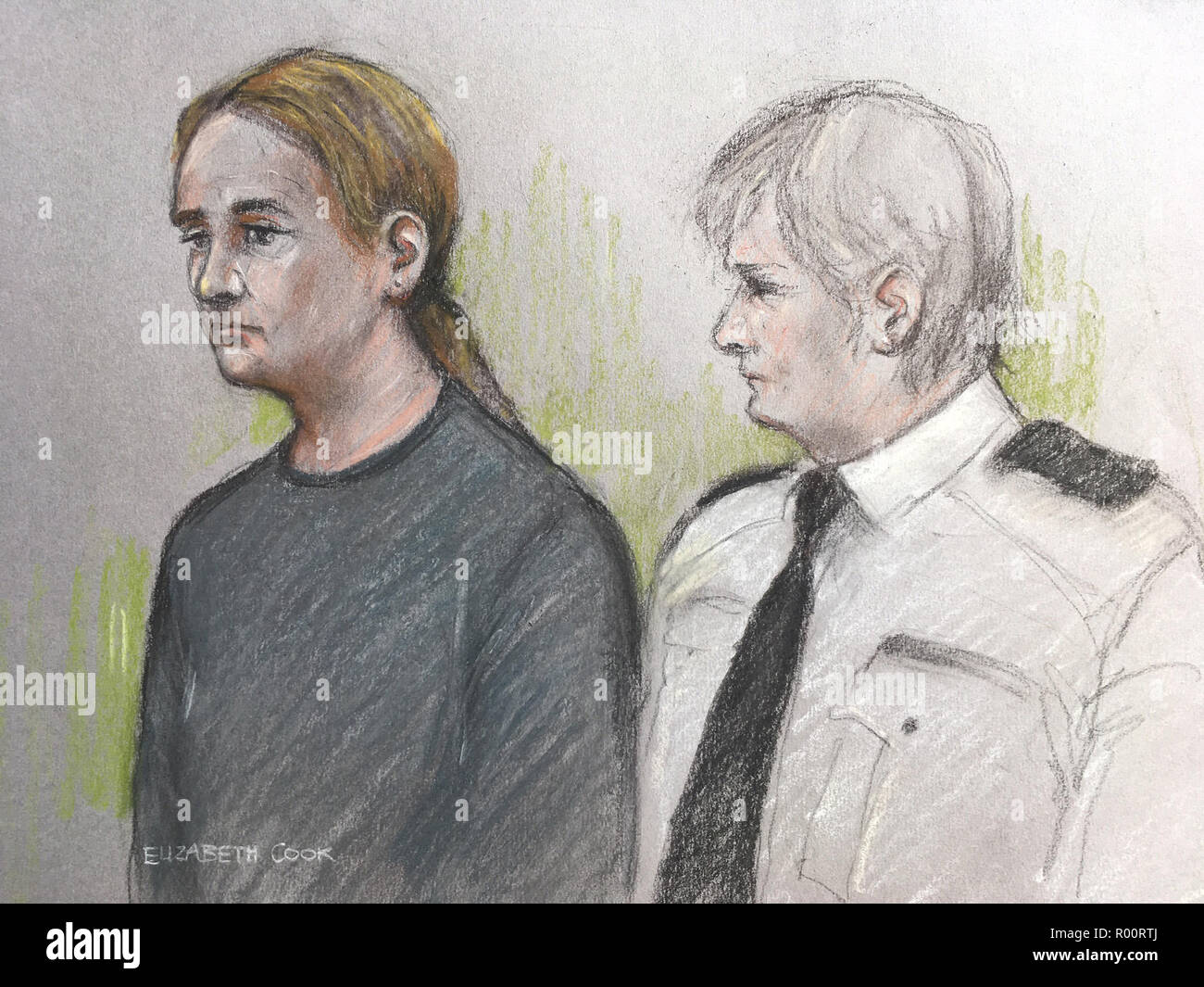 Court artist sketch by Elizabeth Cook of Natasha Welsh appearing in ...
