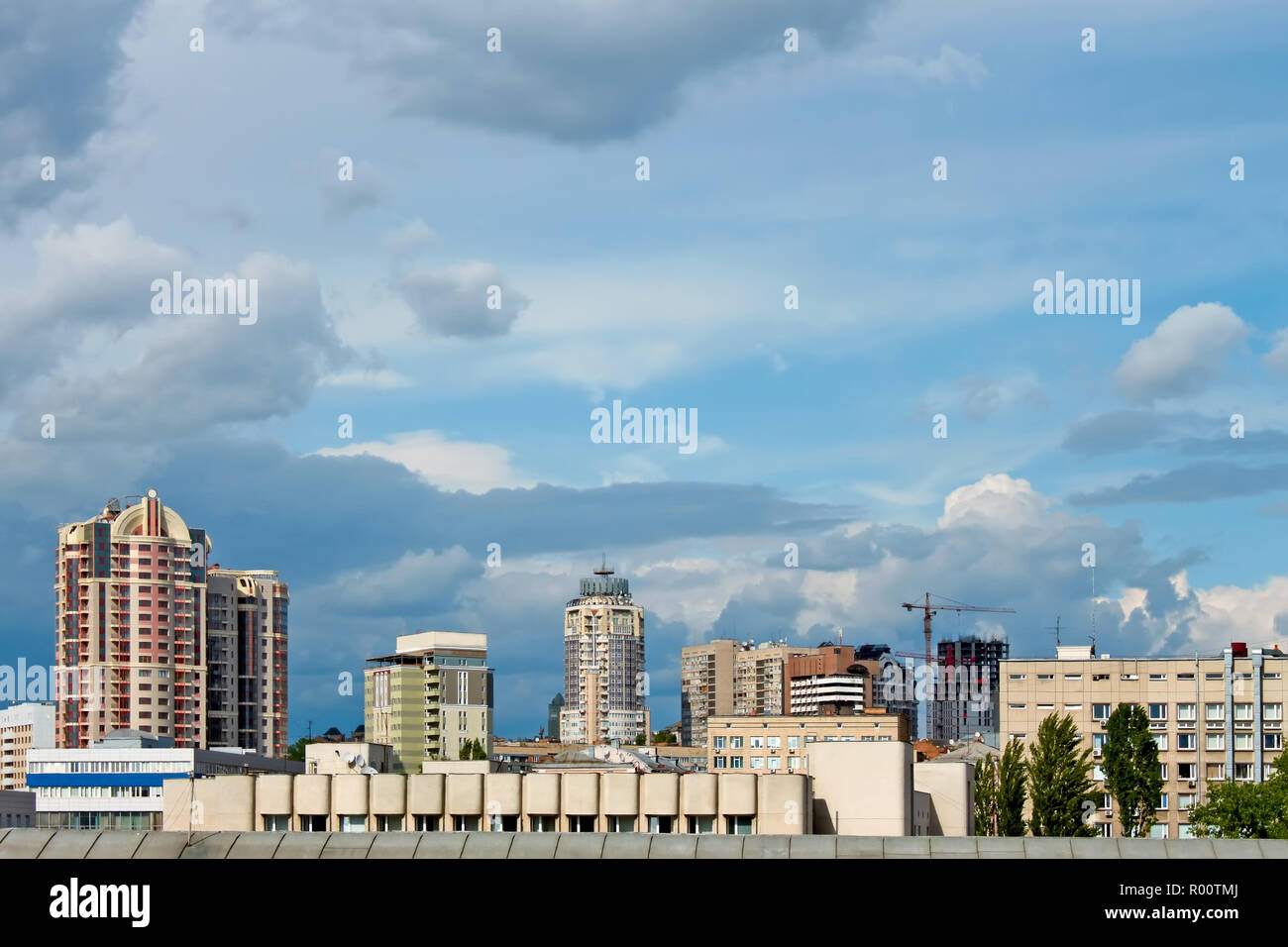 Modern buildings in the central part of the capital of Ukraine Kyiv ...