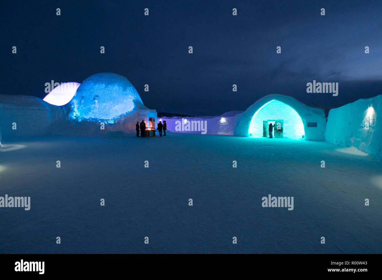 The famous Ice Hotel (Jukkasjärvi) in Kiruna, Sweden. Main entrance to ...