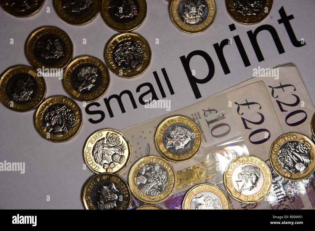 Contract small print costs hi-res stock photography and images - Alamy