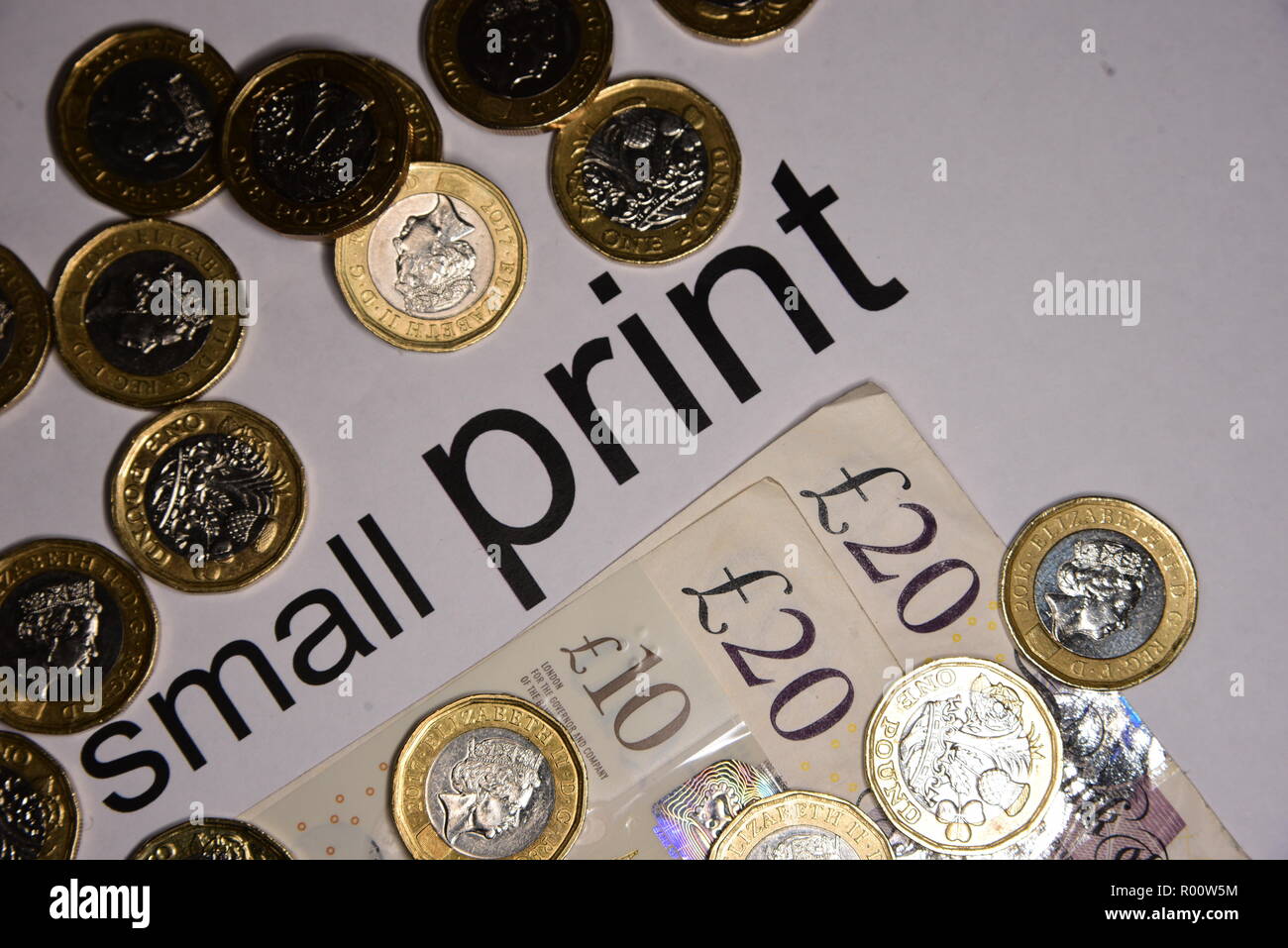 Contract small print costs hi-res stock photography and images - Alamy