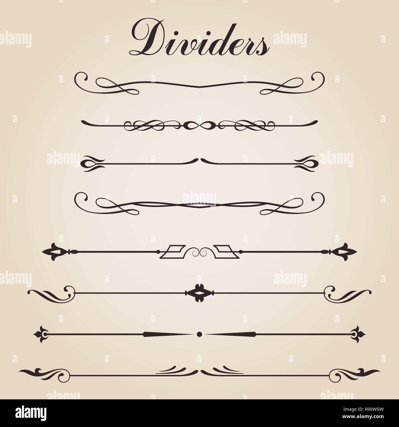 Collection dividers hi-res stock photography and images - Alamy