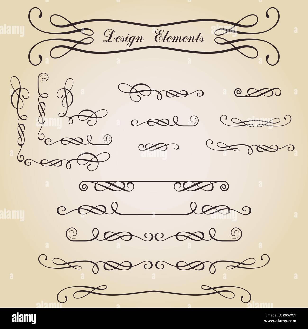 Vintage design elements,stock vector illustration Stock Vector Image ...