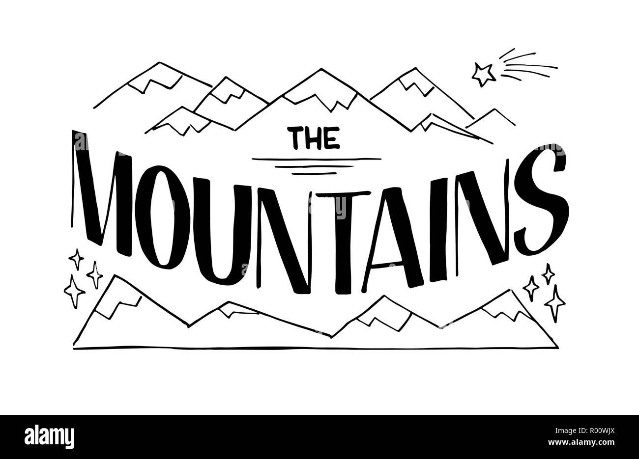 Isolated mountains Black and White Stock Photos & Images - Alamy