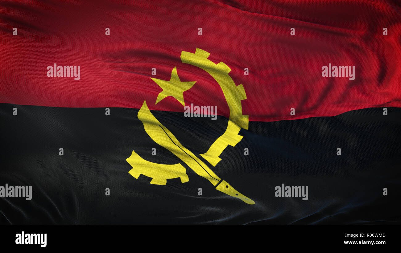 ANGOLA Realistic Waving Flag Background Stock Photo - Alamy