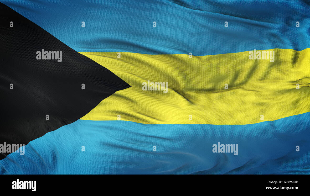 BAHAMAS Realistic Waving Flag Background Stock Photo - Alamy