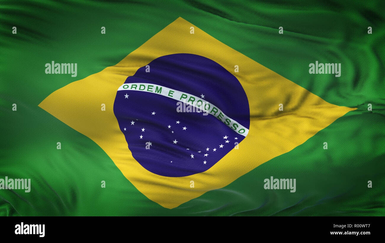 Brazil flag realistic waving hi-res stock photography and images - Alamy