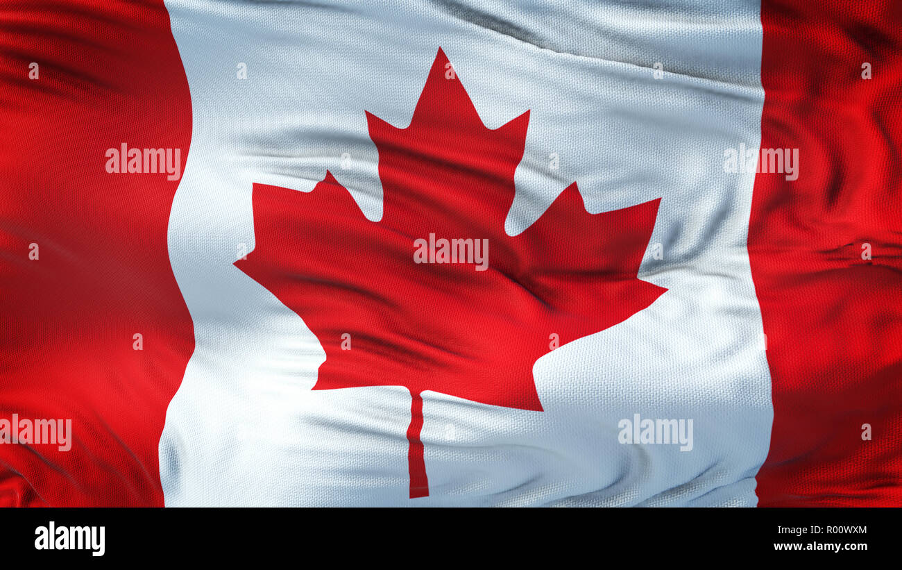 CANADA Realistic Waving Flag Background Stock Photo - Alamy