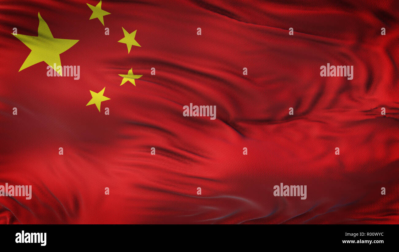 CHINA Realistic Waving Flag Background Stock Photo - Alamy