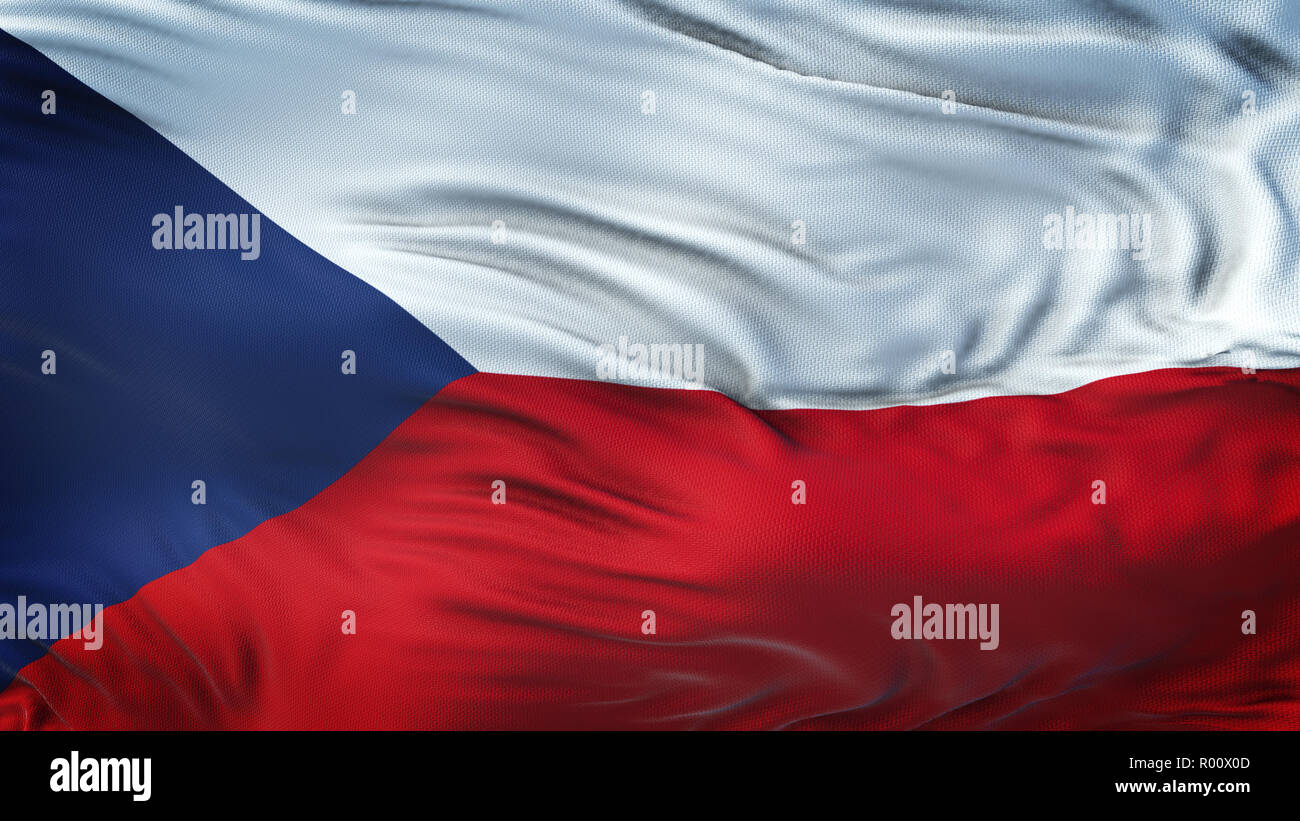 CZECH REPUBLIC Realistic Waving Flag Background Stock Photo - Alamy