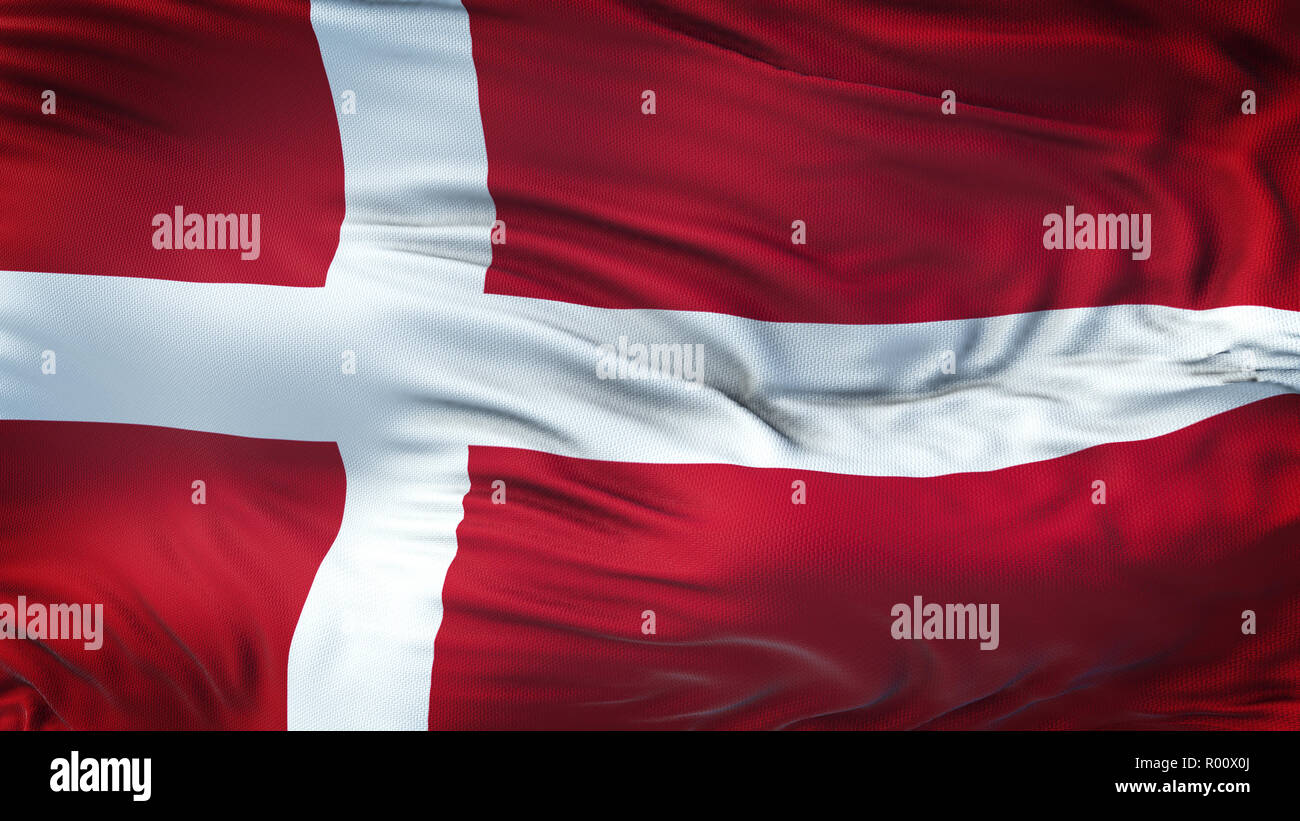 DENMARK Realistic Waving Flag Background Stock Photo - Alamy