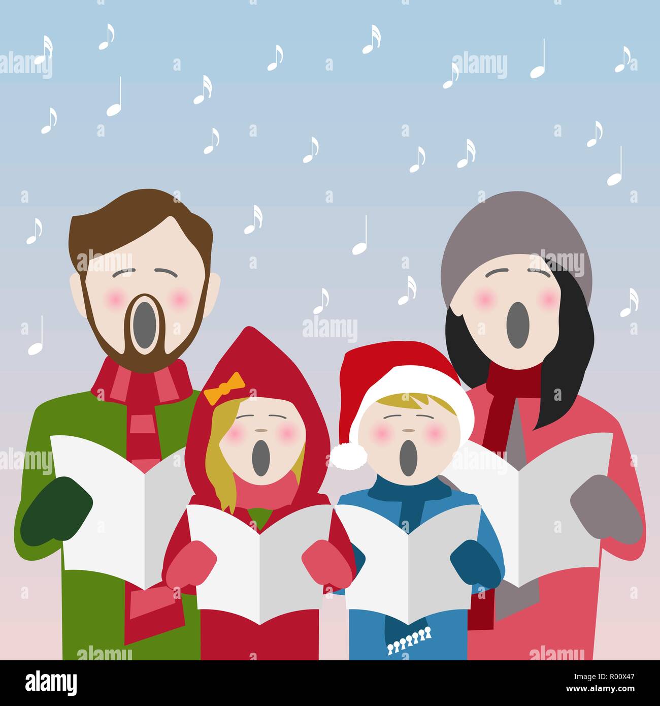 Family singing Stock Vector Images - Alamy