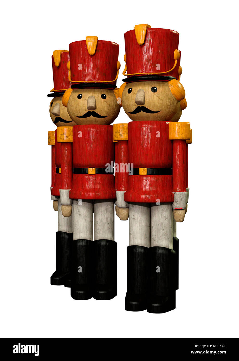 3D rendering of toy soldiers isolated on white background Stock Photo ...