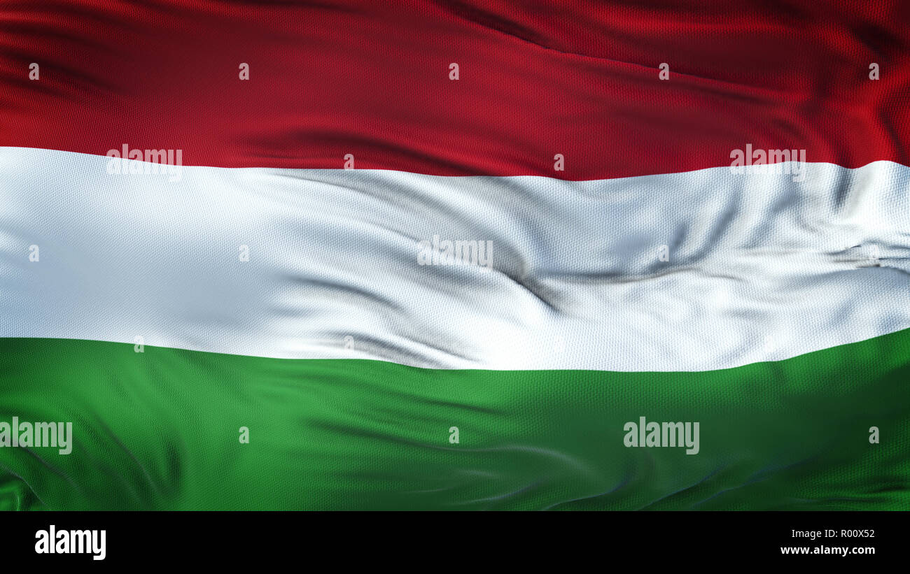 HUNGARY Realistic Waving Flag Background Stock Photo - Alamy