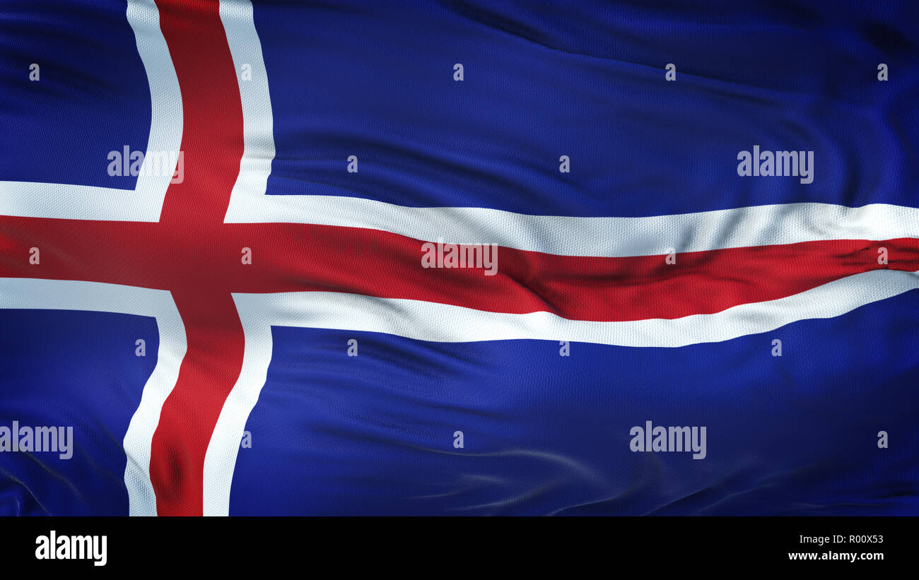ICELAND Realistic Waving Flag Background Stock Photo - Alamy