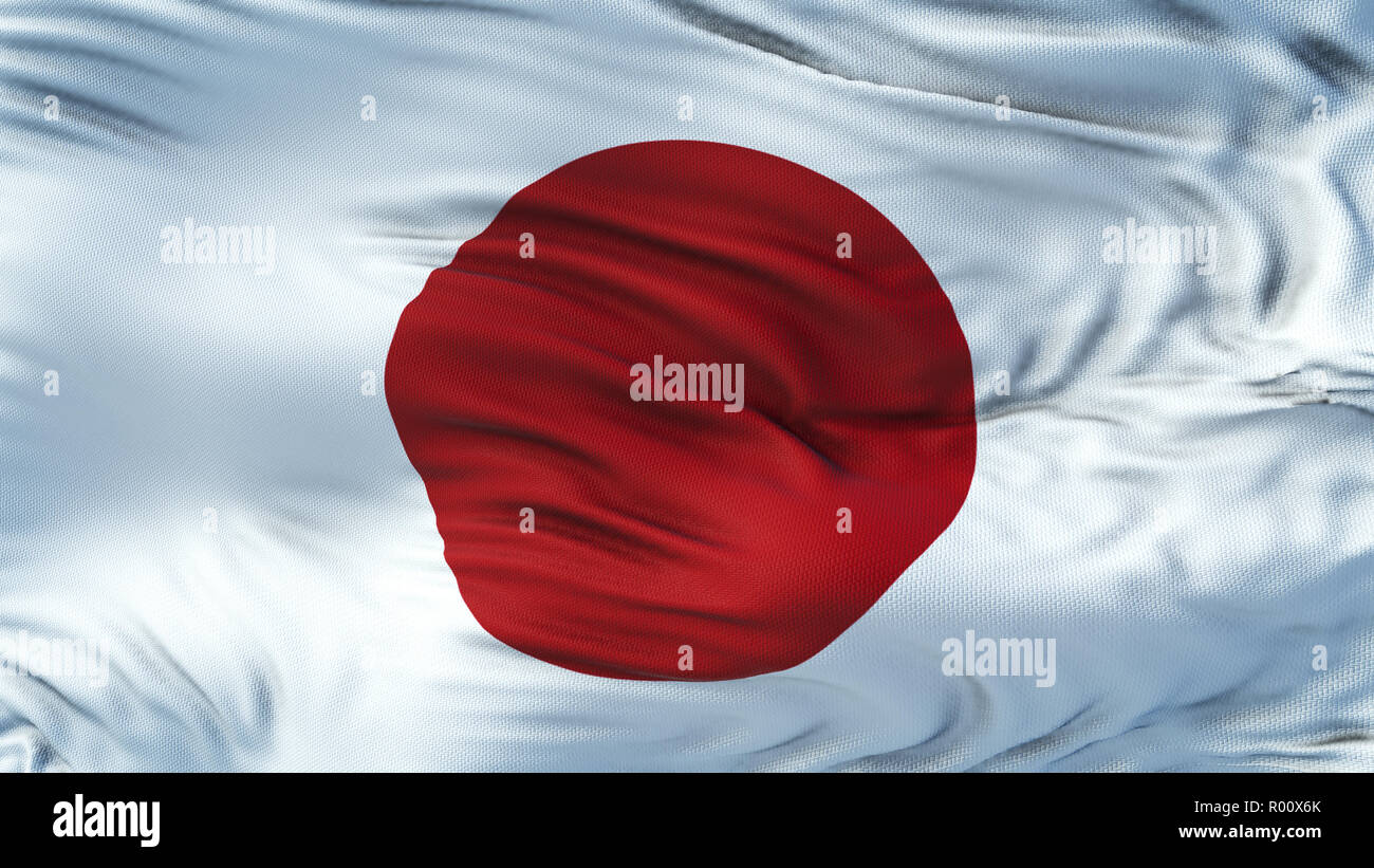 JAPAN Realistic Waving Flag Background Stock Photo - Alamy