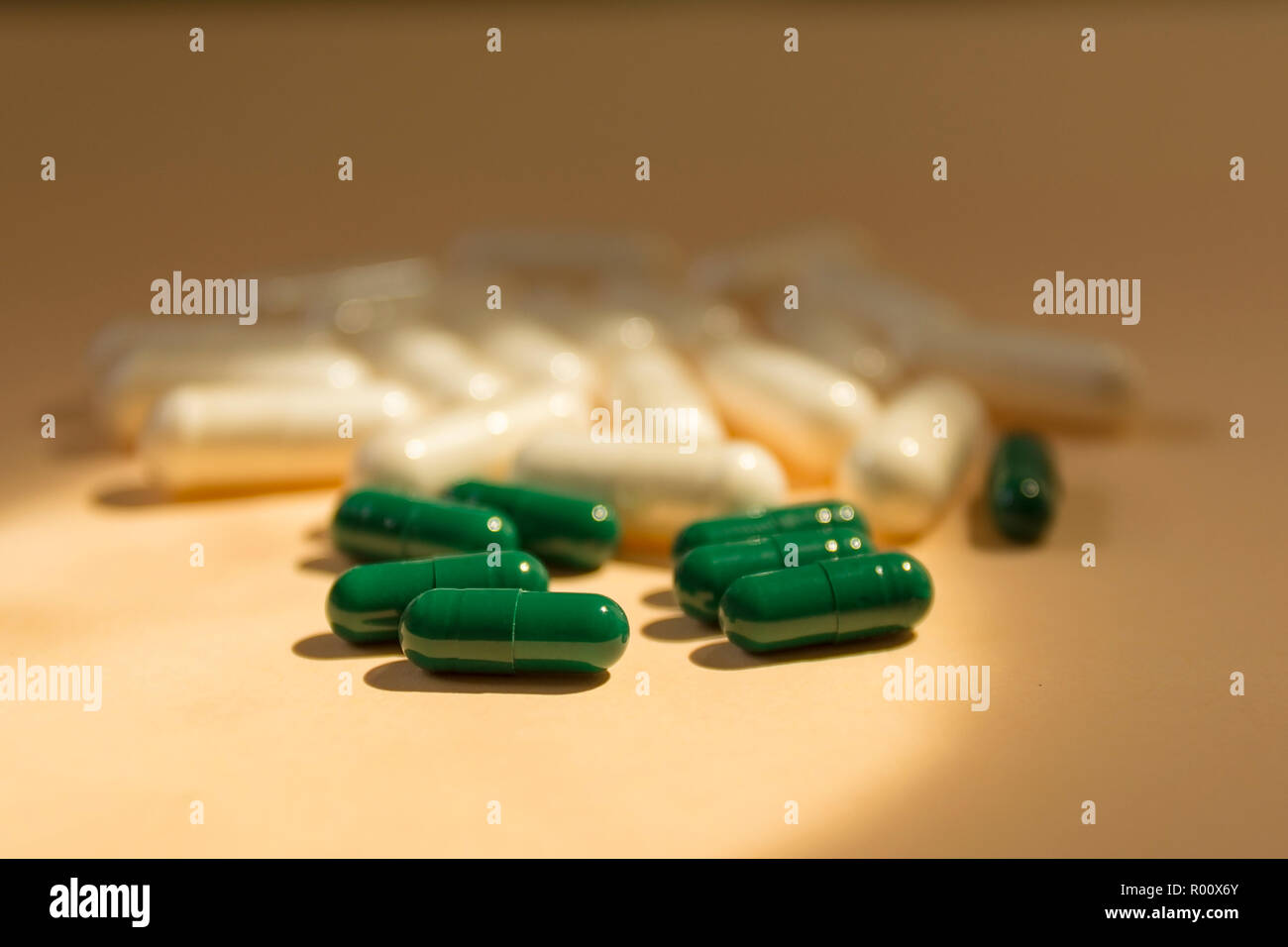 Medicine pills. Medical / health-care concept: some medical colorful ...