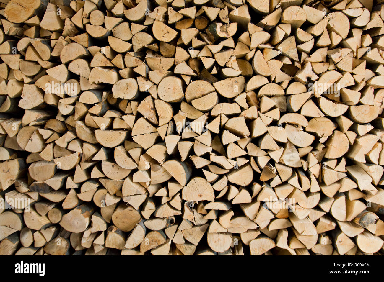 Chopped wood stacked full frame Stock Photo - Alamy