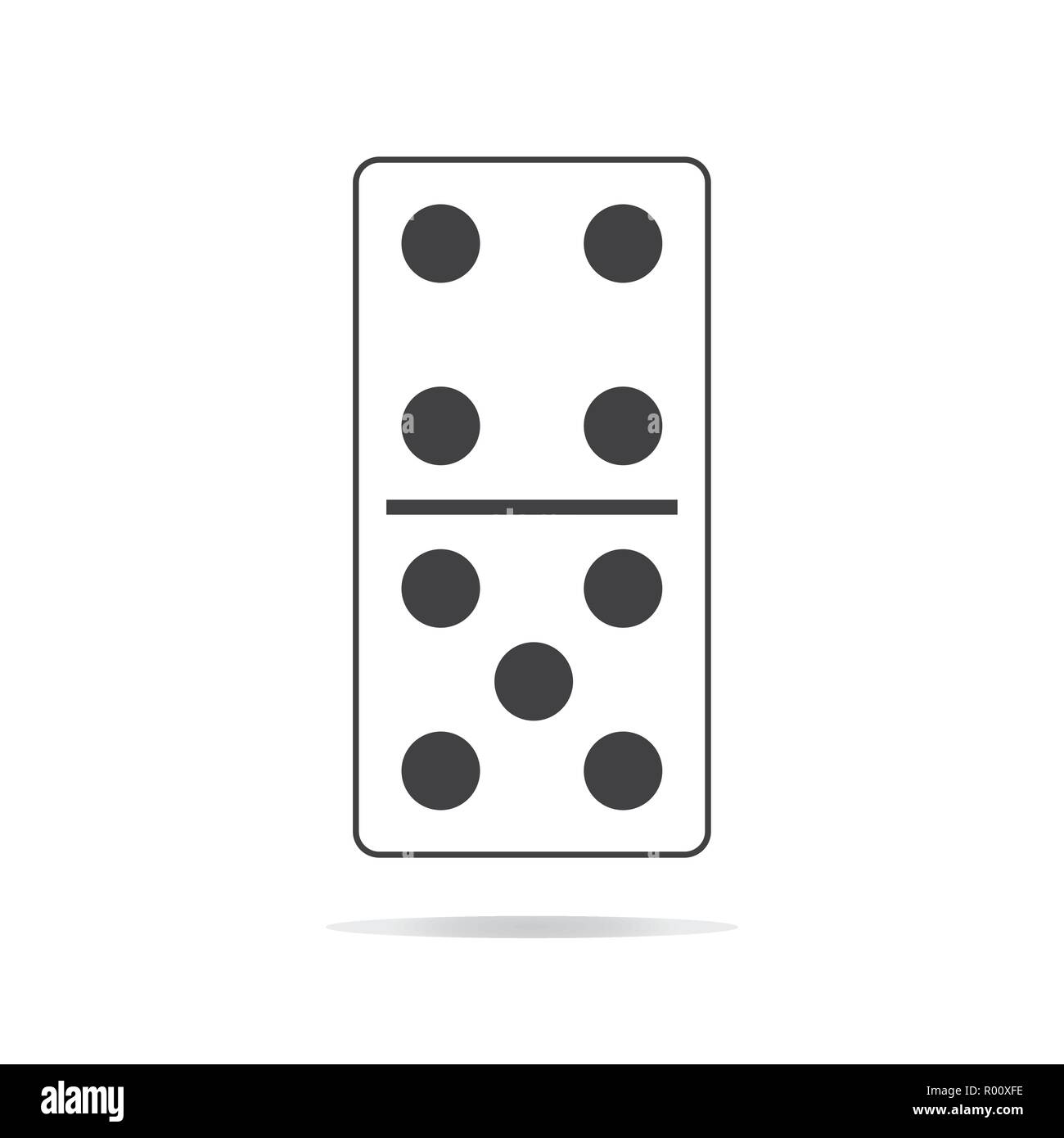domino icon. gaming item,isolated on white background,vector ...