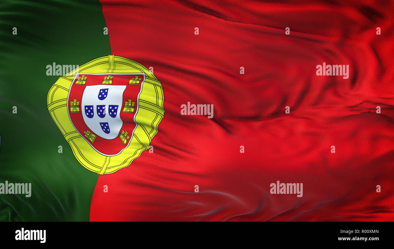 PORTUGAL Realistic Waving Flag Background Stock Photo - Alamy