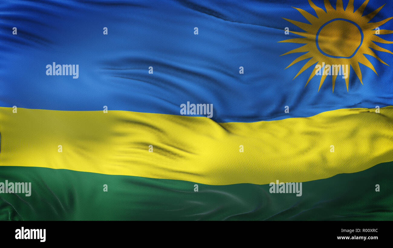RWANDA Realistic Waving Flag Background Stock Photo - Alamy