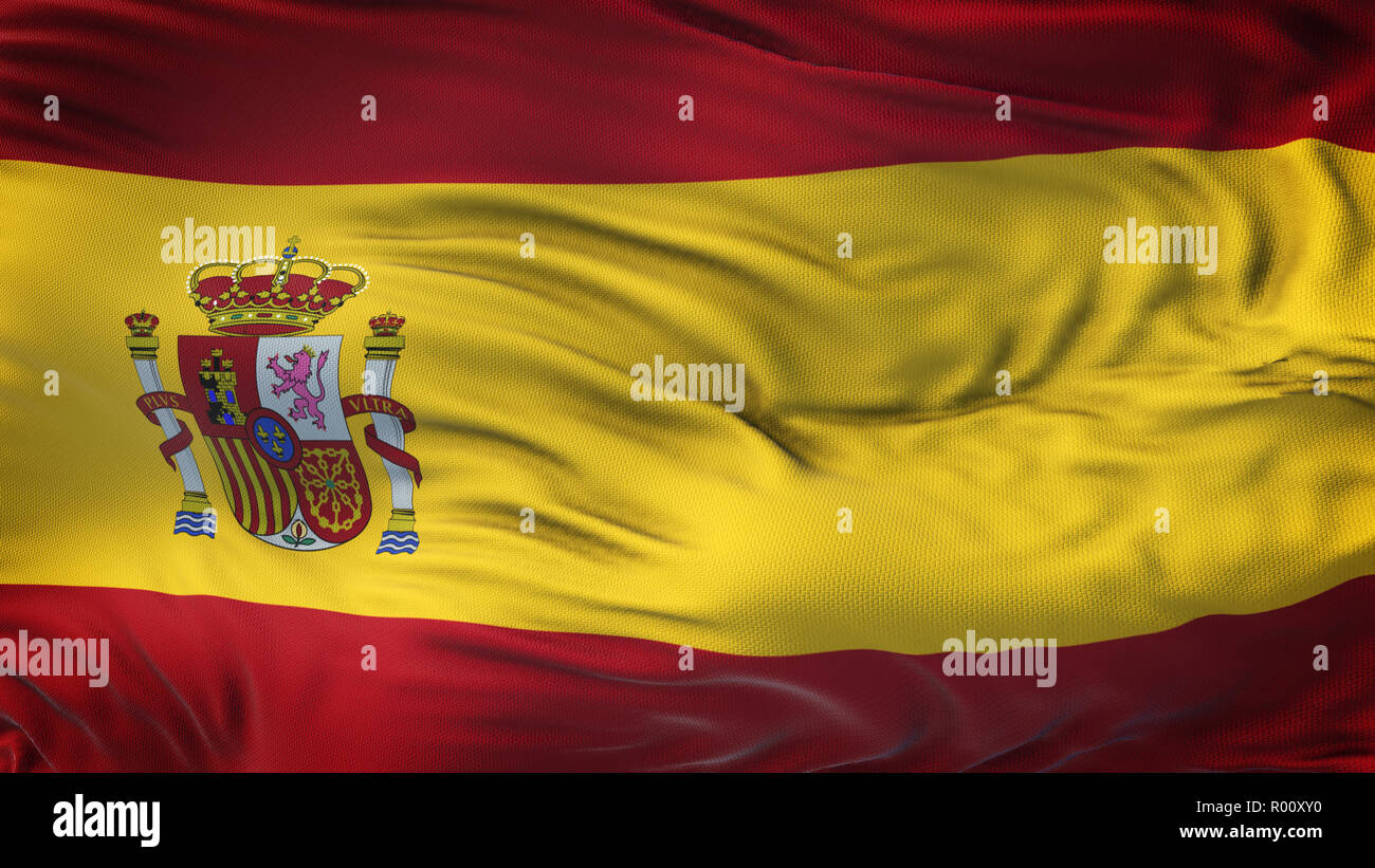 Realistic spain flag hi-res stock photography and images - Alamy