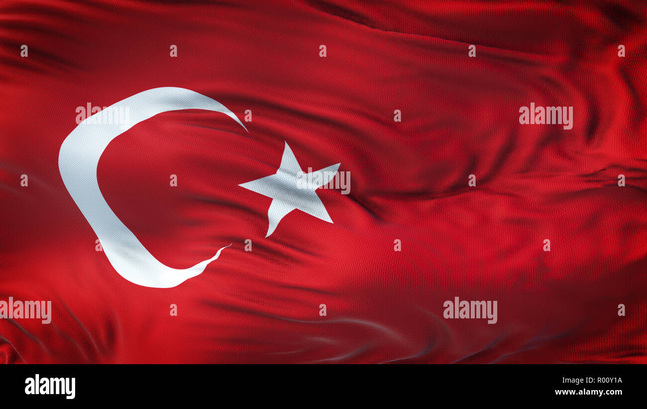 TURKEY Realistic Waving Flag Background Stock Photo - Alamy