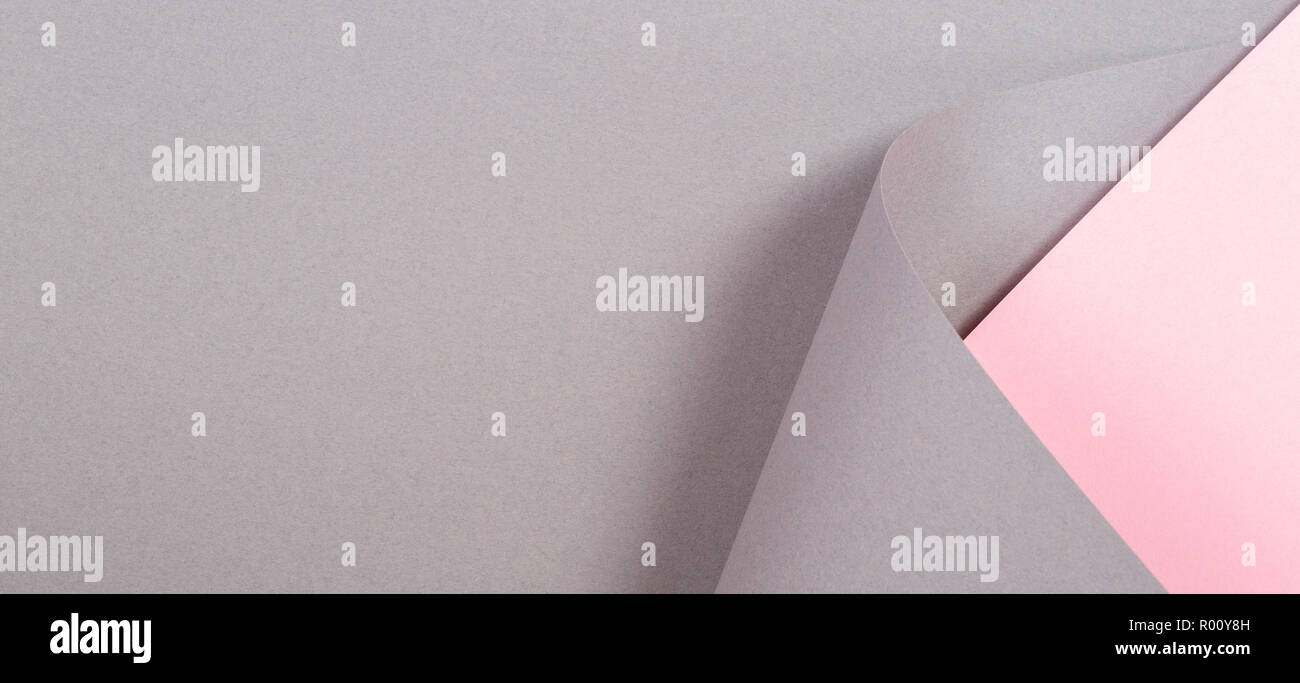 Abstract geometric shape gray and pink color paper background Stock ...