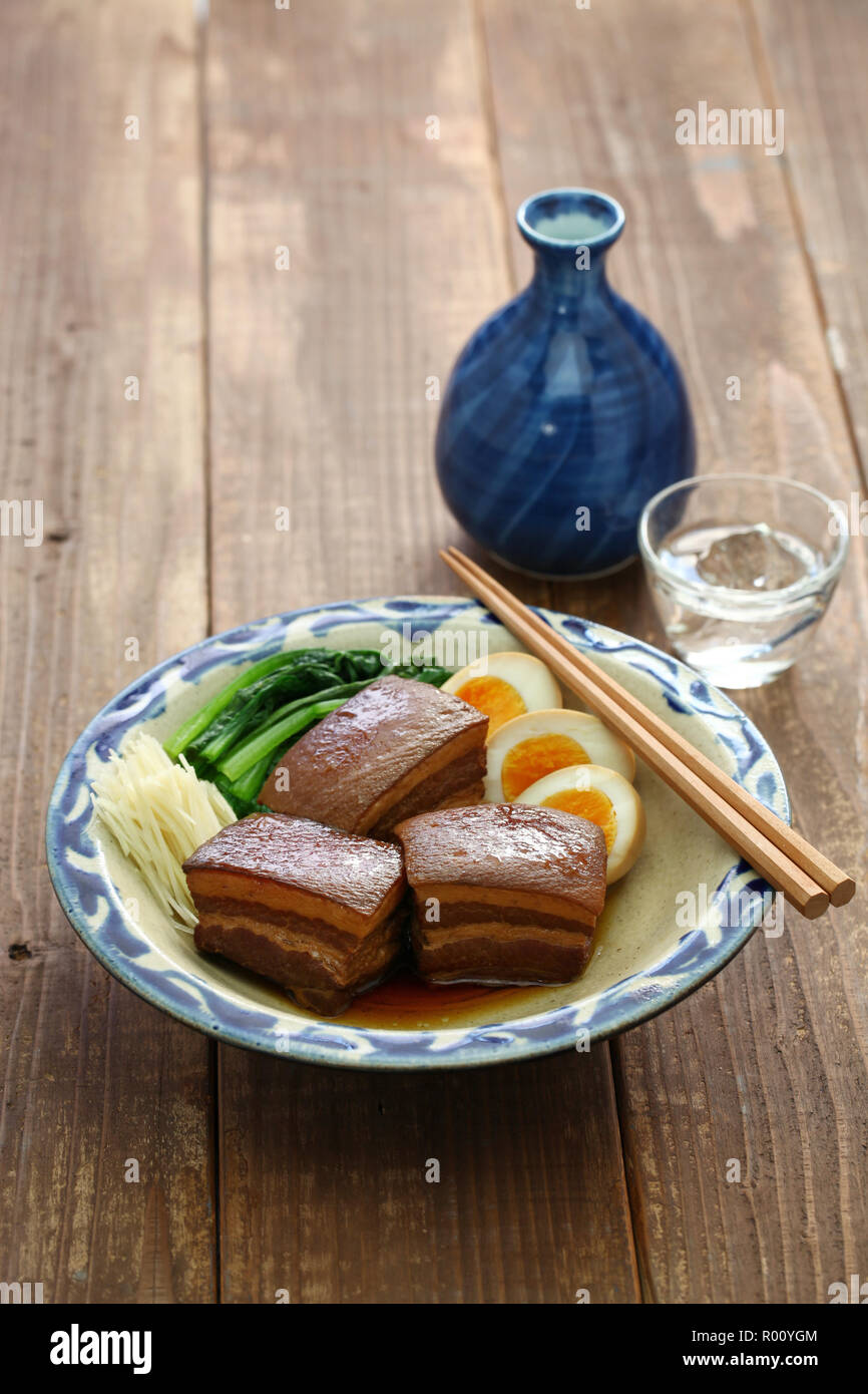 braised pork belly, dongpo pork, okinawa rafute Stock Photo - Alamy