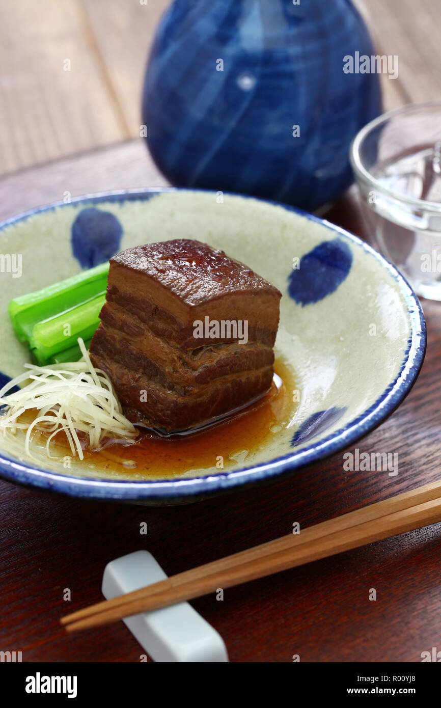 braised pork belly, dongpo pork, okinawa rafute Stock Photo - Alamy