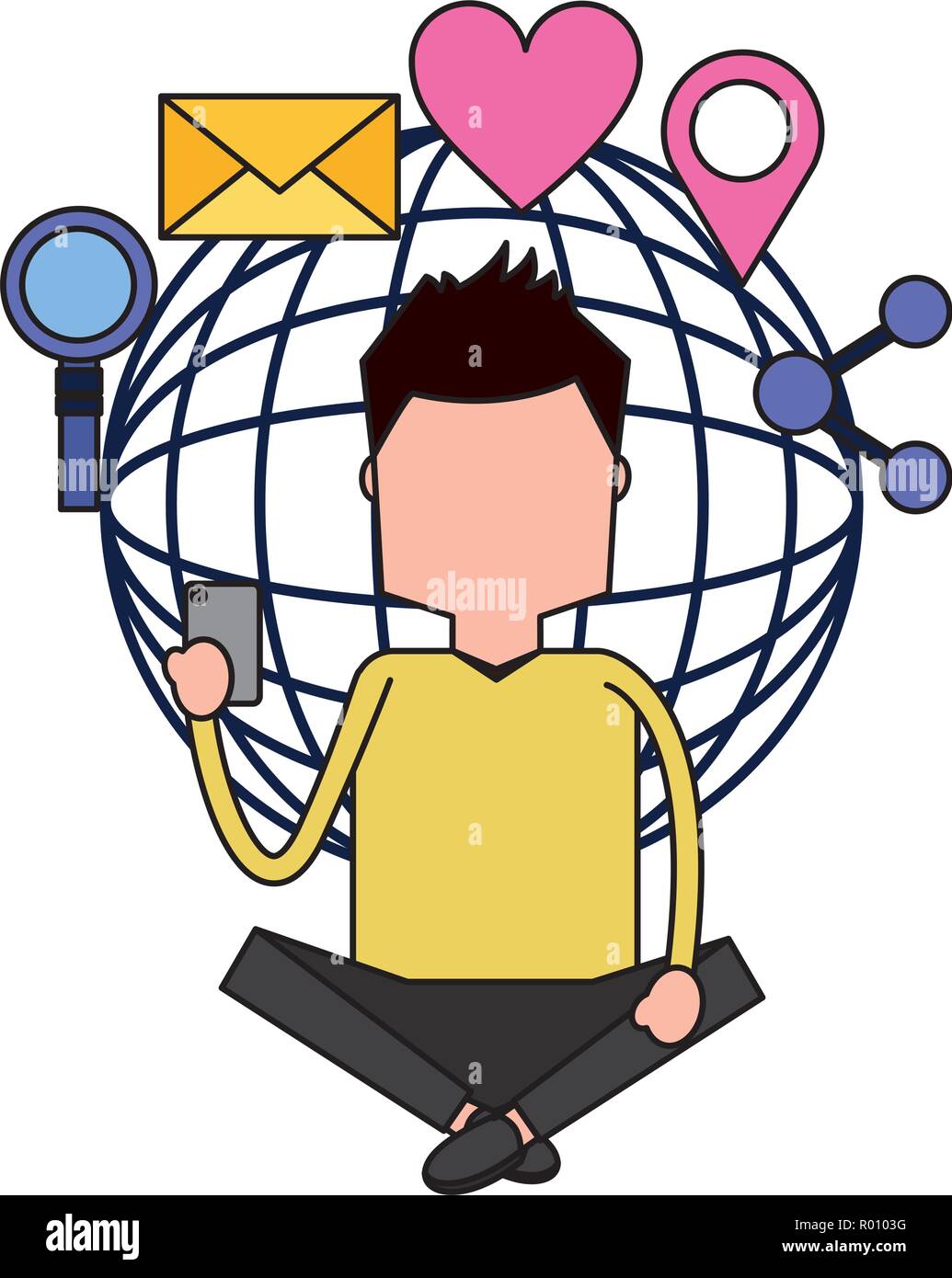 Man using pointer Stock Vector Images - Alamy