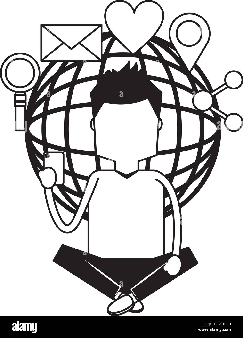 Man using pointer Stock Vector Images - Alamy