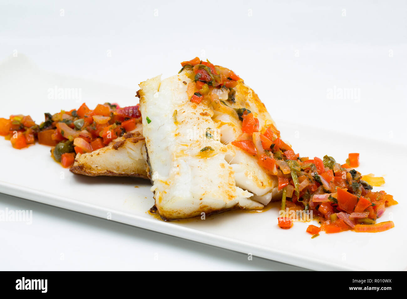 Fried fish onions and capers hi-res stock photography and images - Alamy