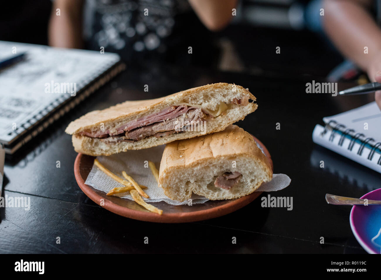 A delicious cuban sandwich for lunch at a restaurant in Havana, Cuba ...