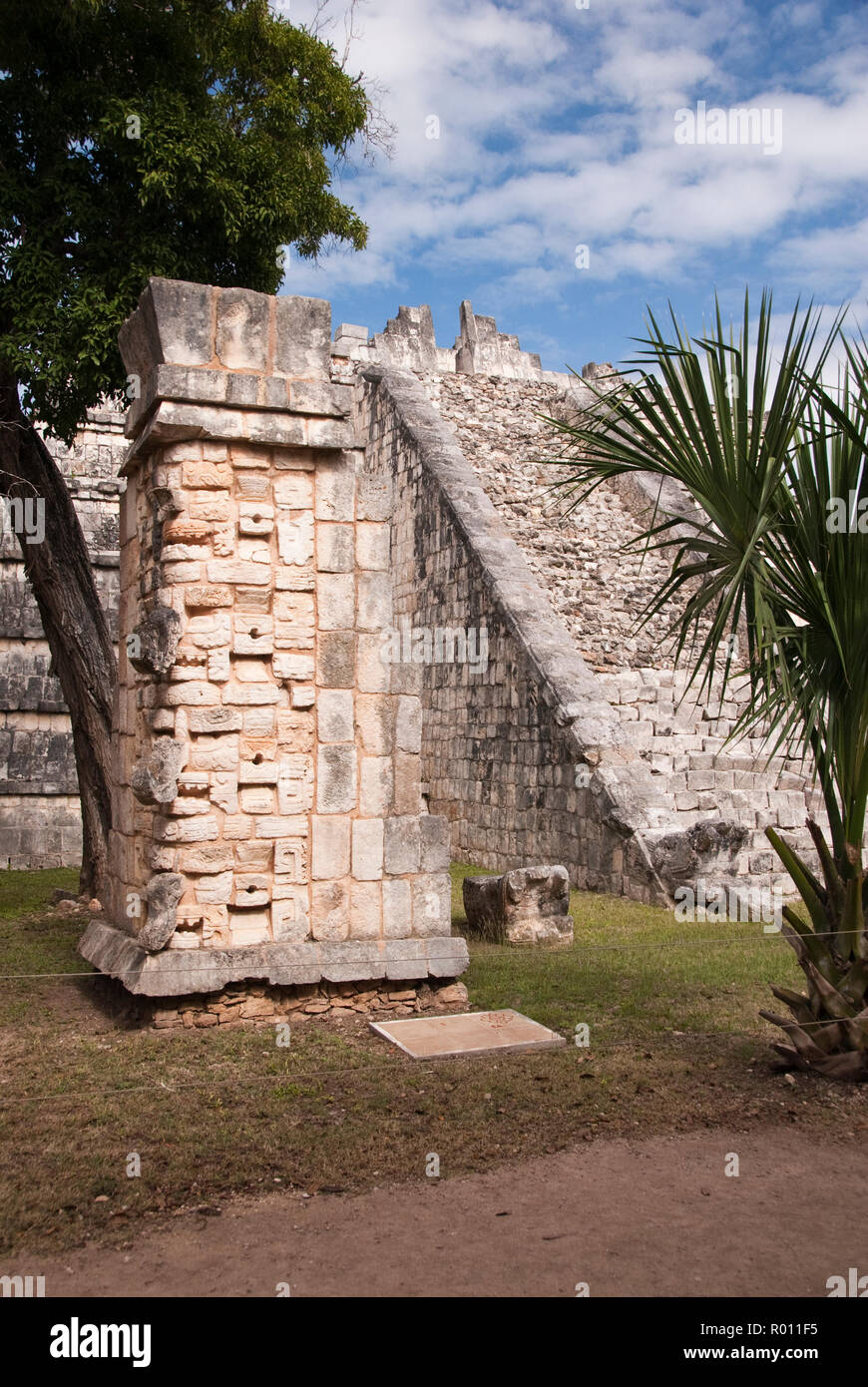 The Osario is a small step-pyramid temple at the Chichen Itza ...