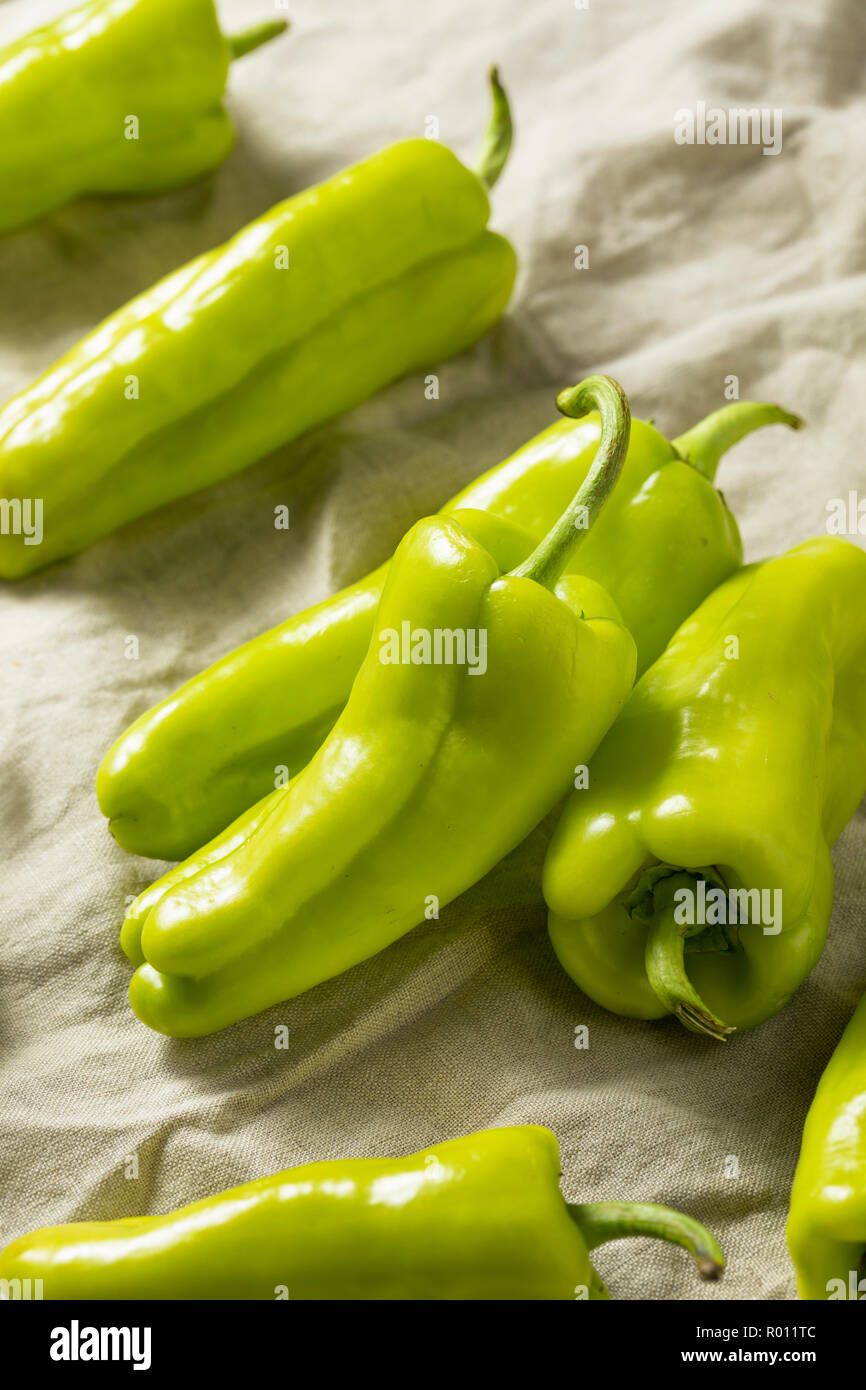 Raw Green Organic Cubanelle Peppers Ready to Cook Stock Photo - Alamy