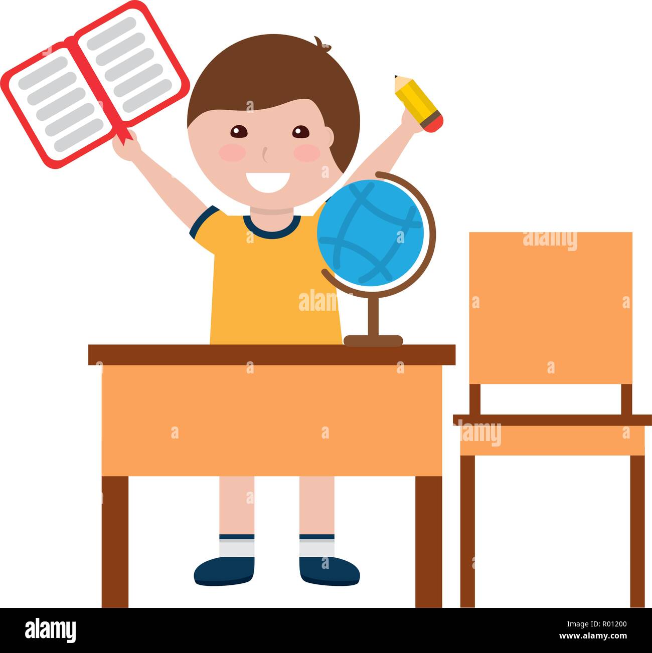 school boy cartoon Stock Vector Image & Art - Alamy