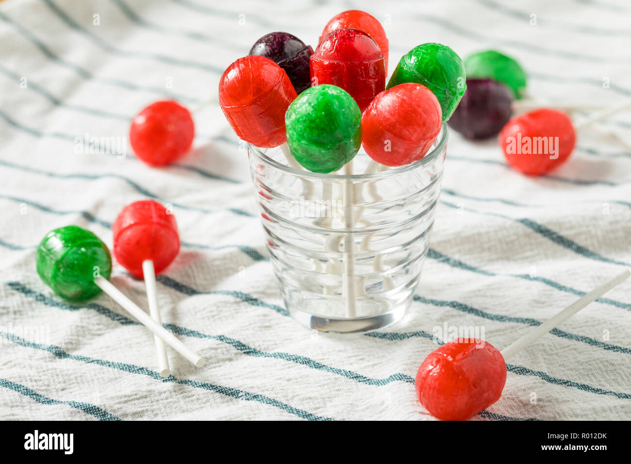 Sweet Homemade Sugar Sucker Candy on a Stick Stock Photo - Alamy