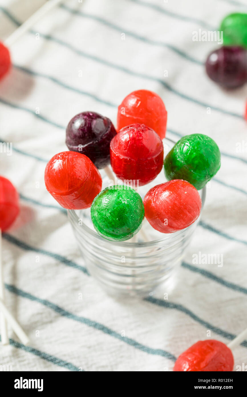 Sweet Homemade Sugar Sucker Candy on a Stick Stock Photo - Alamy