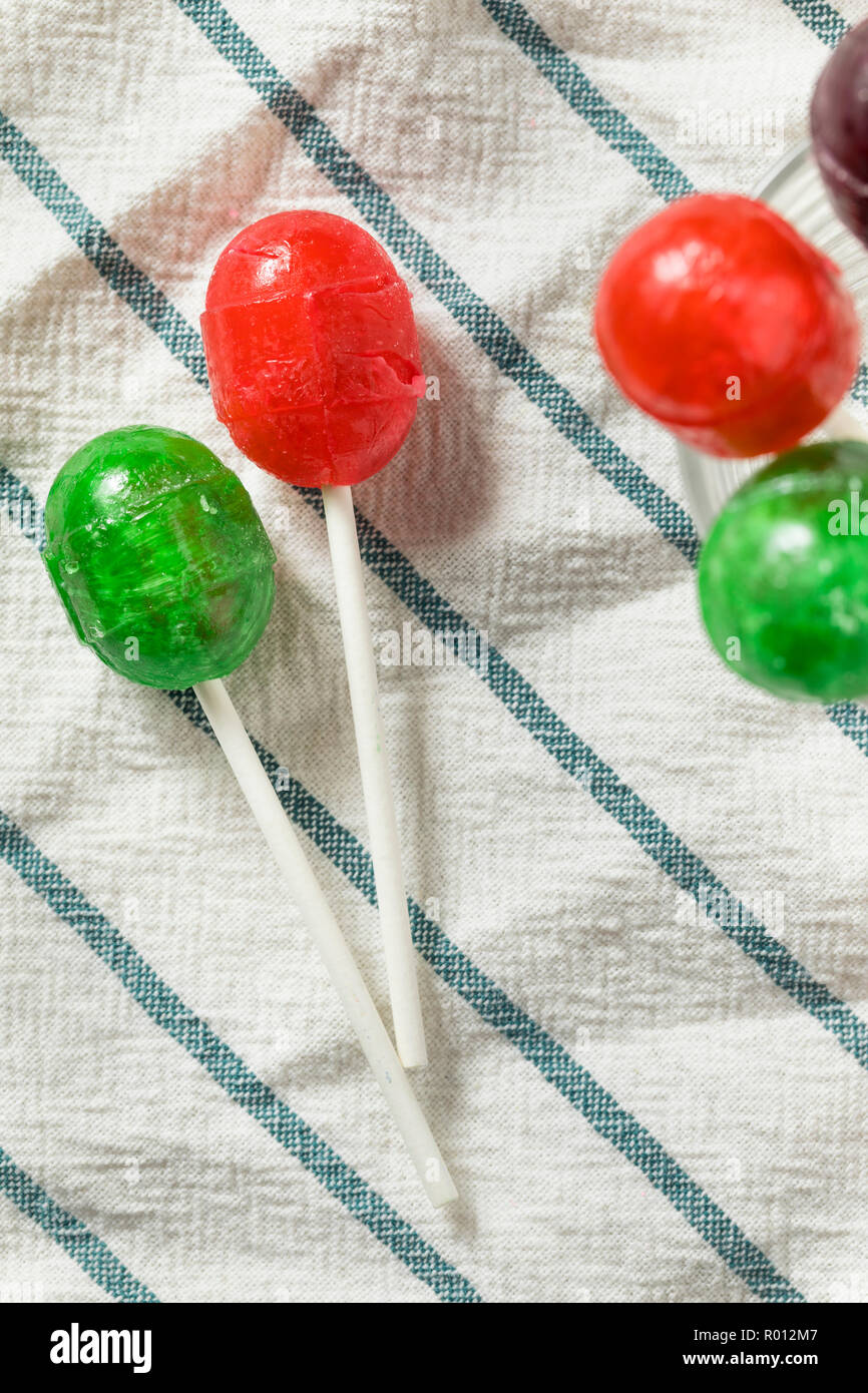 Sweet Homemade Sugar Sucker Candy on a Stick Stock Photo - Alamy