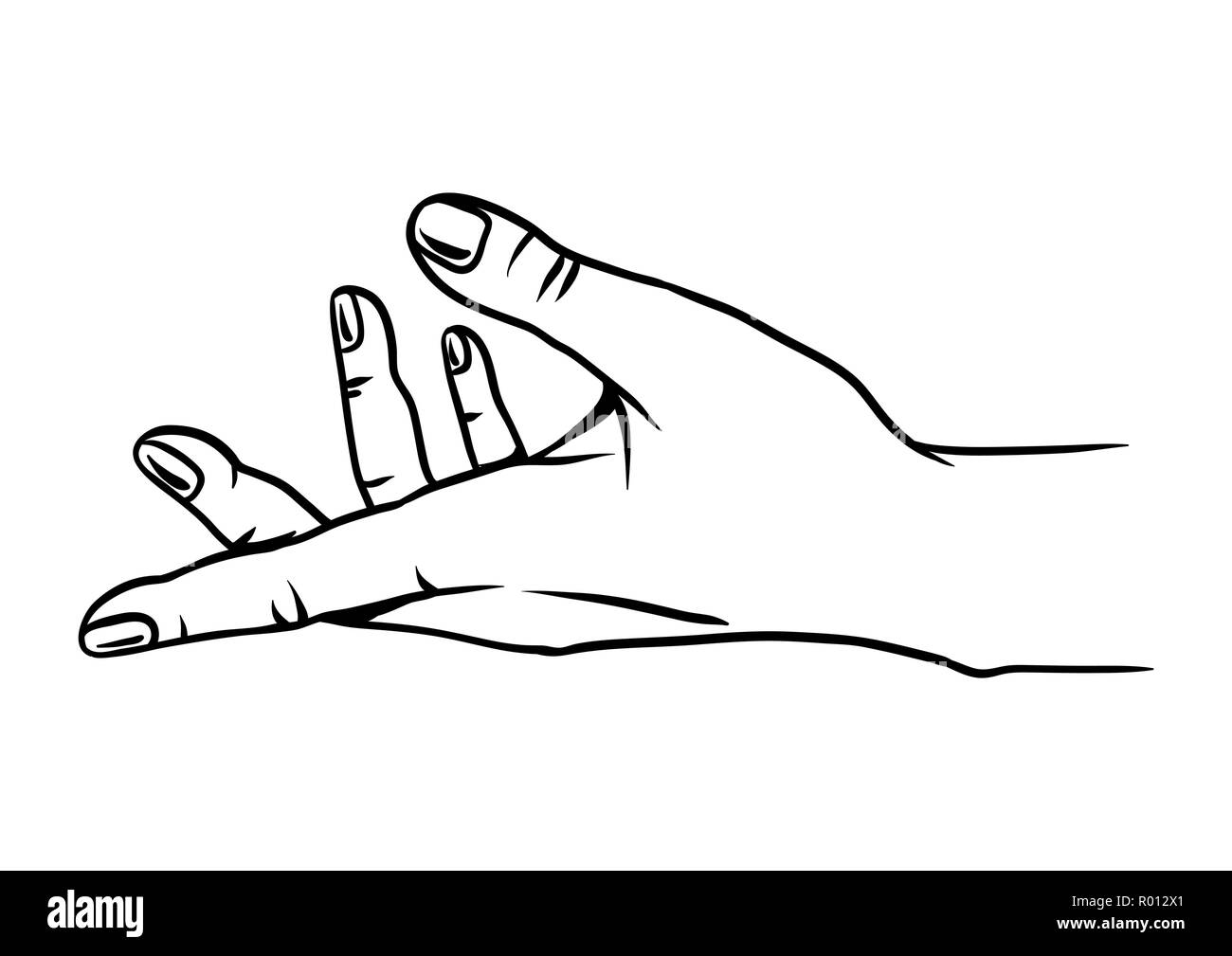 Hand palm card Black and White Stock Photos & Images - Alamy